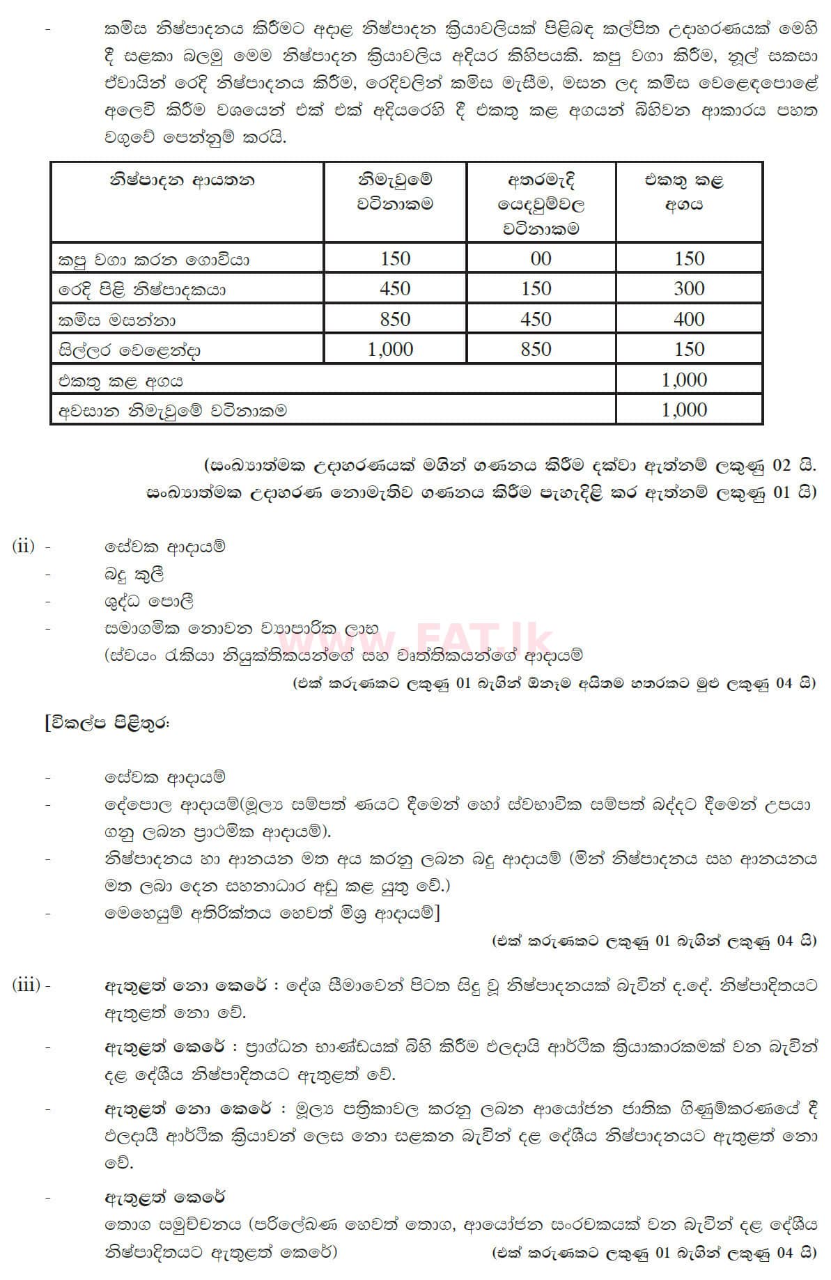 National Syllabus : Advanced Level (A/L) Economics - 2016 August ...