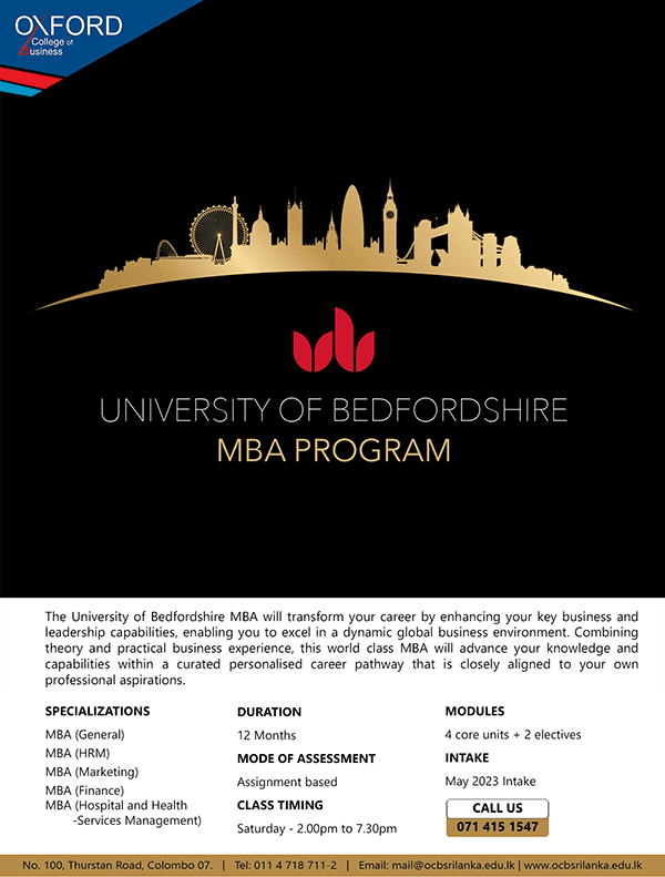 MBA Program offered by University of Bedfordshire