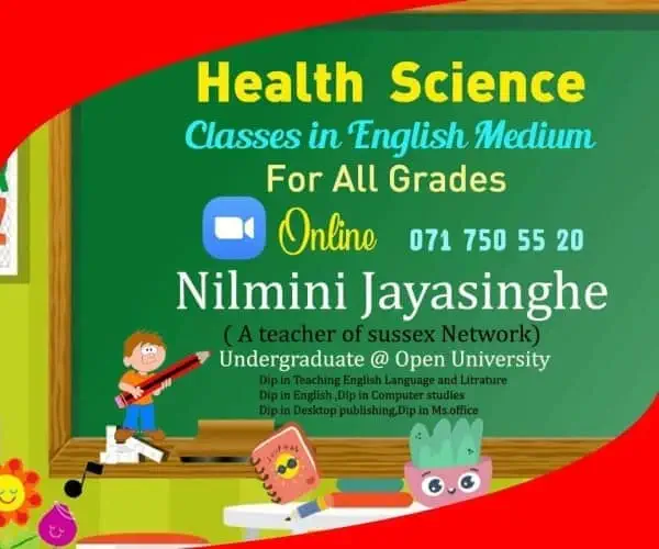 English medium Online Classes - Nilmini Jayasinghe