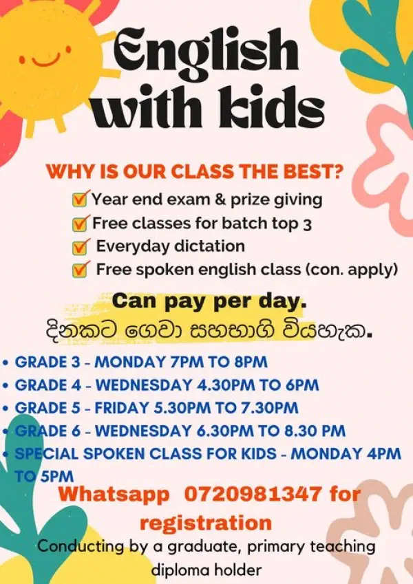 Spoken English and English Classes for kids
