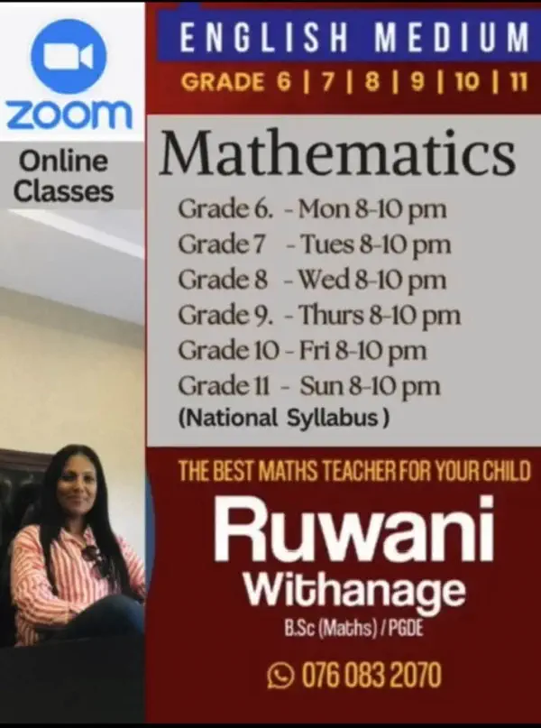 Grade 6-11 Maths - English Medium - Ruwani Withanage