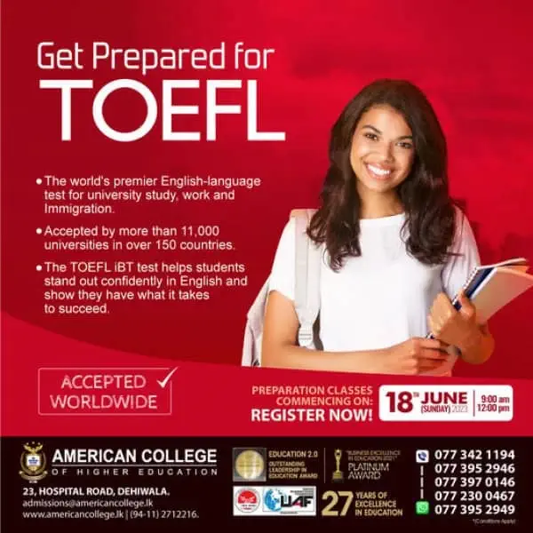 Preparation Class for TOEFL