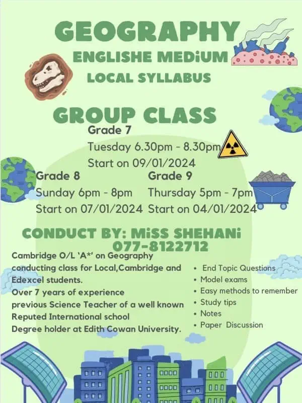 Cambridge / Edexcel / Local English medium