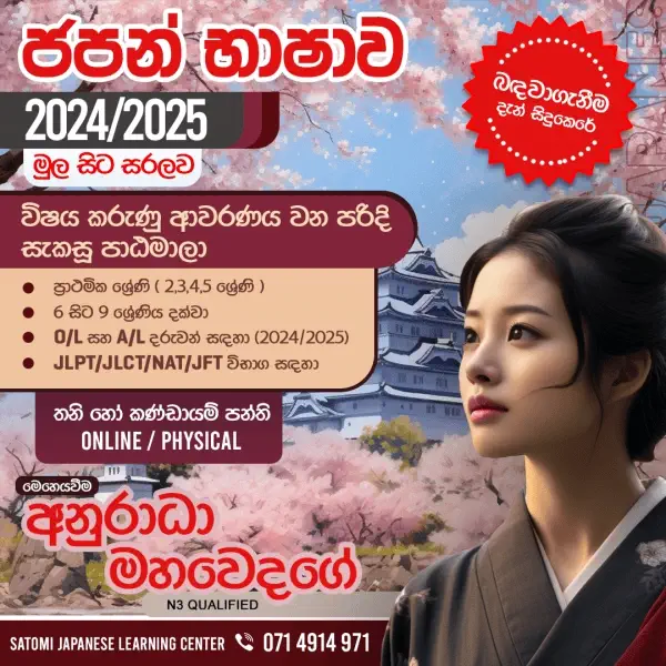 Japanese Language Classes - Primary Grades to A/L, JLPT