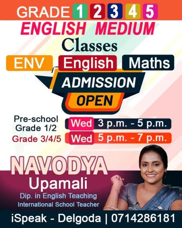 Pre-school to Grade 5 ENV, English, Maths Classes