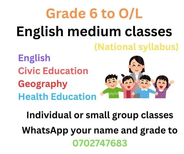 Grade 6 - O/L National Syllabus - English Medium Classes