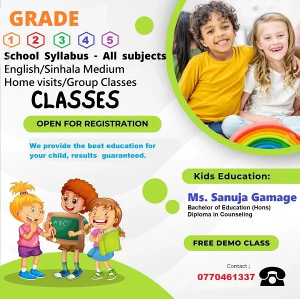 Classes for Grade 1 to 5 All Subjects