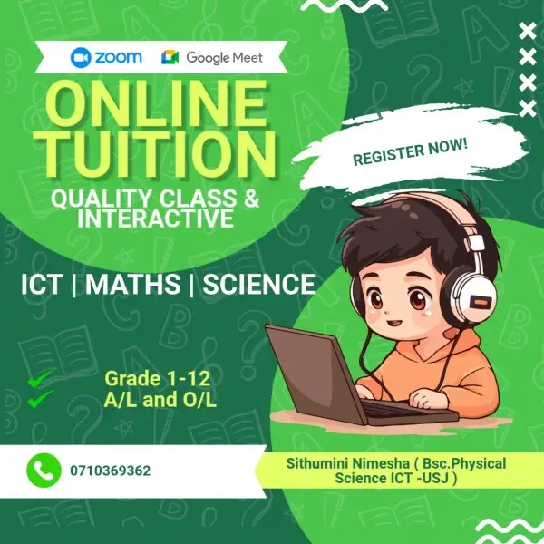Home Visit / Online Class ICT , Math , Science