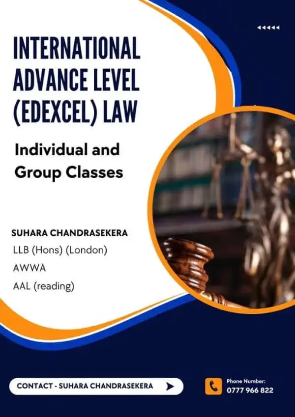 International Advanced Level (Edexcel) Law Class