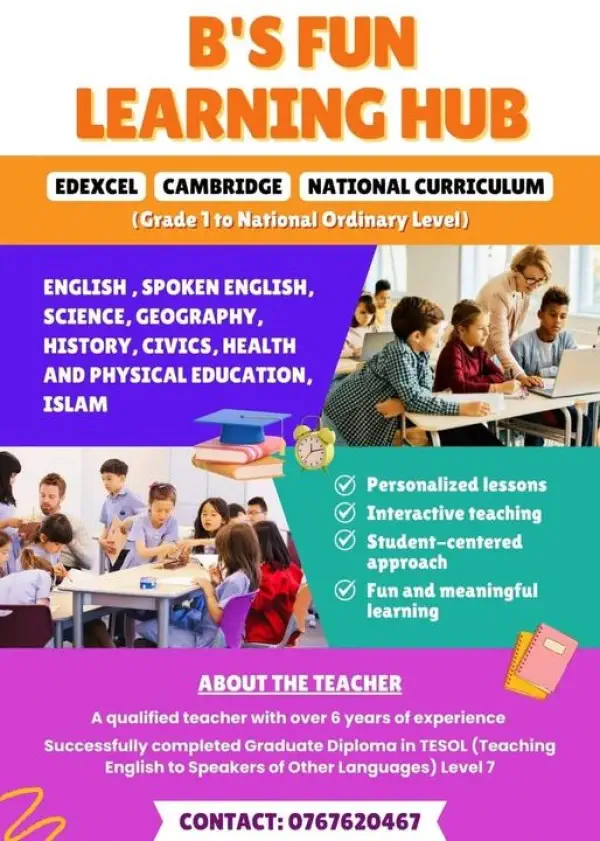 Grade 1 to O/L Classes - National, Edexcel, Cambridge