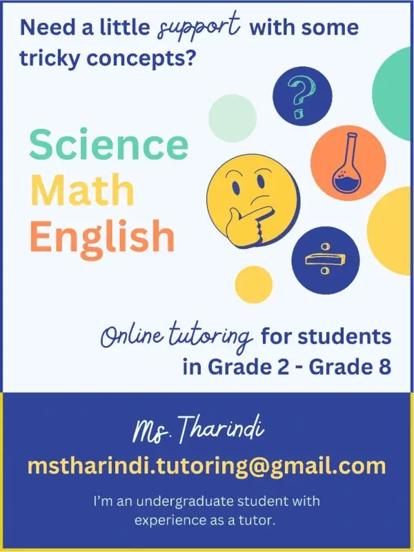 Science, Maths, English - Online Tuition Classes