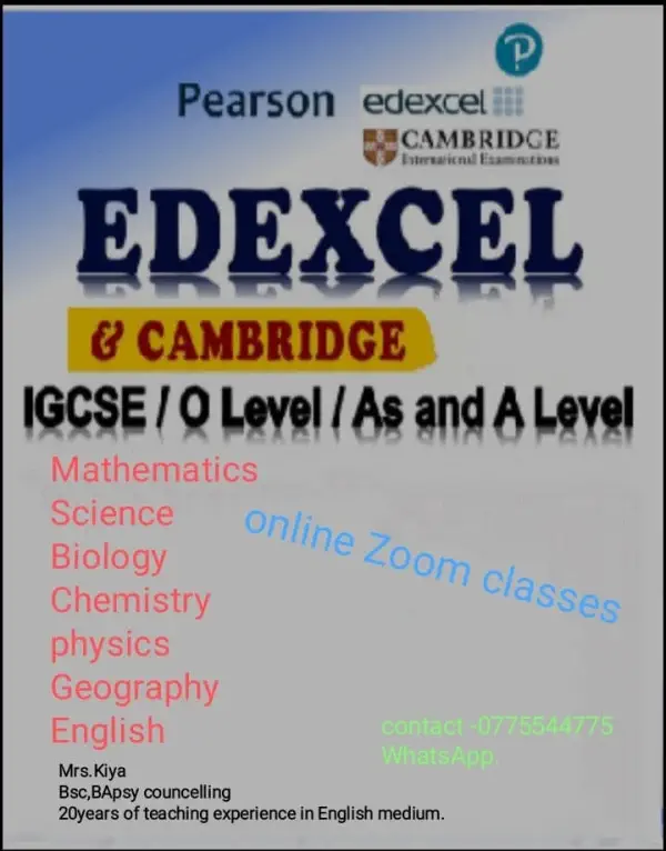 Edexcel and Cambridge IGCSE, O/L, AS and A/L Classes