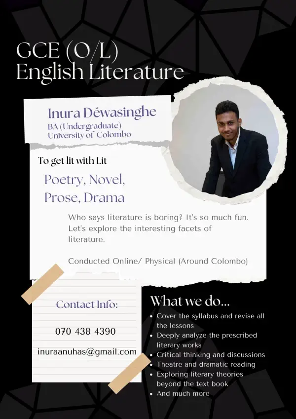 GCE (Ordinary Level) - English Literature Classes