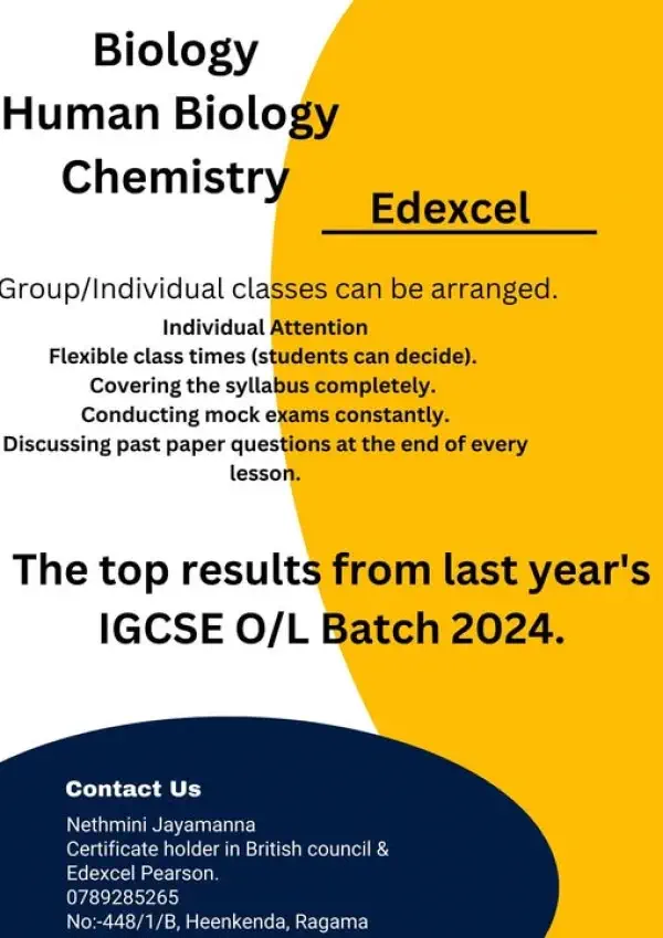 Edexcel IGCSE Biology, Human Biology, Chemistry