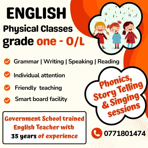 English Classes - Preschool, Grade 1 to O/L